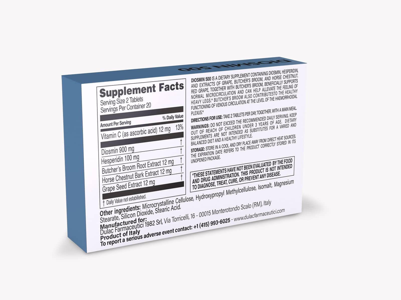 Diosmin 500 40 tablets - DuLac